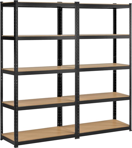 Opbergrek met 5 in hoogte verstelbare planken - Zwaarlastrek voor ...