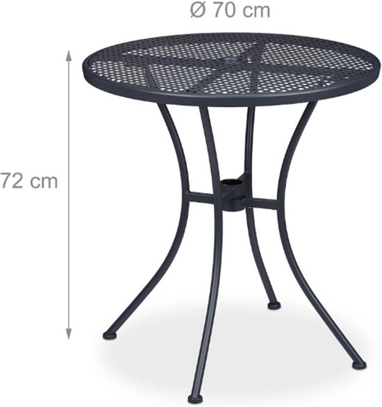 Tuintafel-Met-Parasolgat-Gaas-Design-Weerbestendig-Staal-HxD-72x70-cm ...