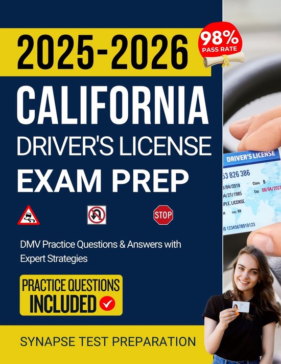 2025-2026 California Driver's License Exam Prep (ebook), Synapse Test ...