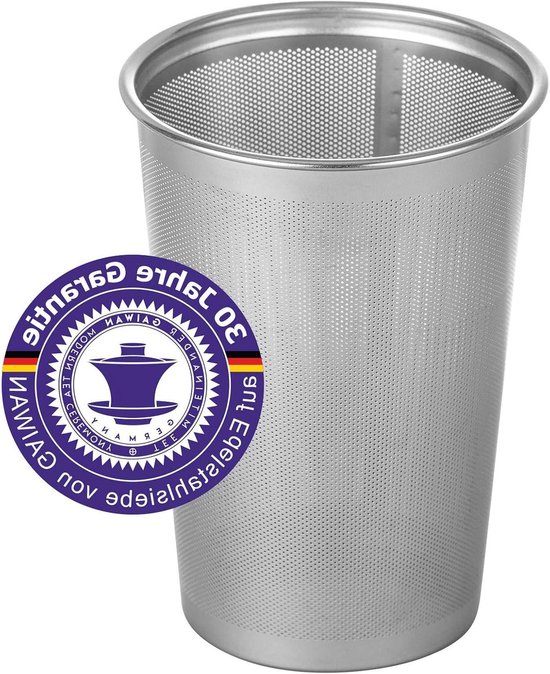 Theezeef met fijn gaas en roestvrijstalen plaat - veel ruimte voor ...