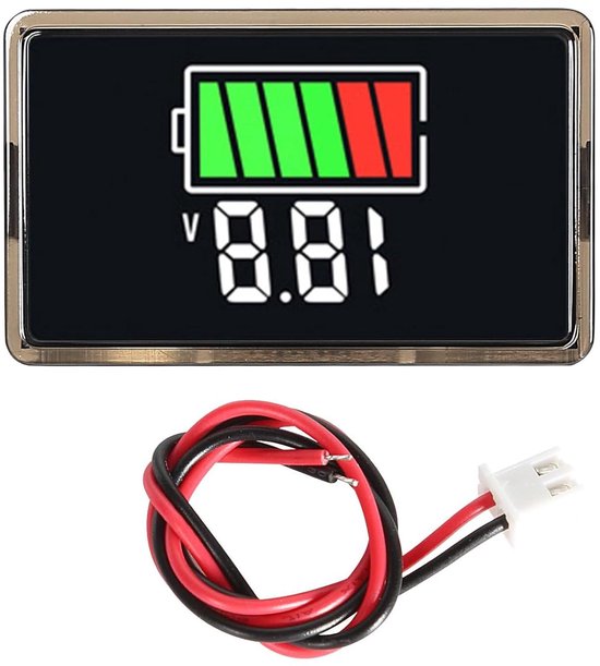 Accu monitor - Spanningsmeter - 8-100 VDC - Auto, boot, camper | bol