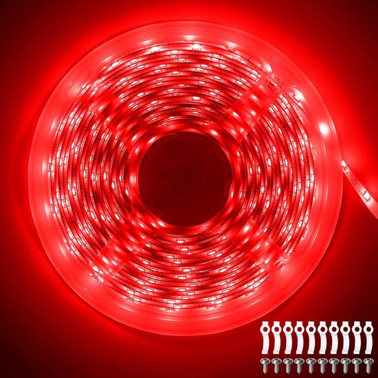 Ledstrip 10M - Rood LED Strip Licht - Flexibel en Waterdicht | bol