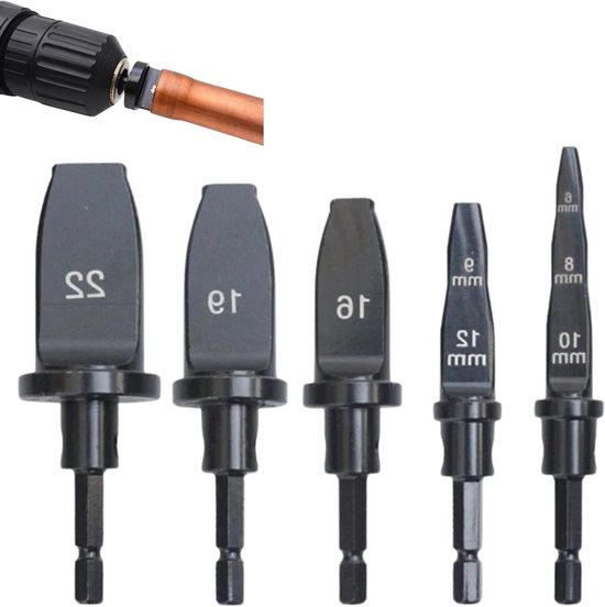 Tube Expander 5pcs Copper Pipe Swaging Tool Drill Bit Set Screwdriver ...