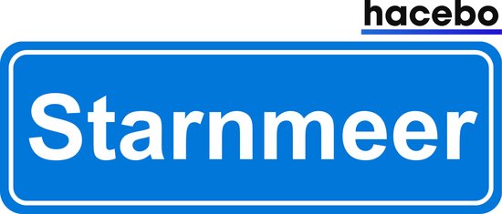 Hacebo - Plaatsnaam Sticker - 29x10 CM - Starnmeer sticker - Verkeersborden sticker -... | bol