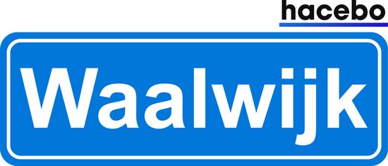 Hacebo - Plaatsnaam Sticker - 29x10 CM - Waalwijk sticker ...