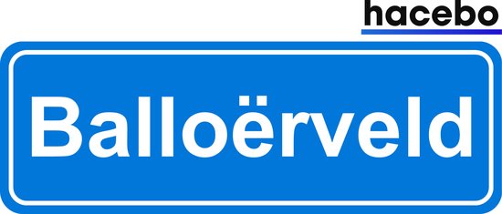 Hacebo - Plaatsnaam Sticker - 29x10 CM - Balloërveld sticker ...