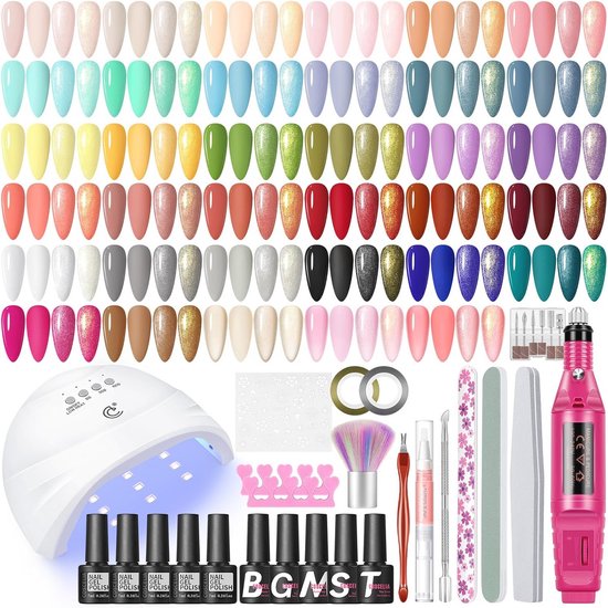 Complete Gel Nagellak Set met UV Lamp en Nagelfrees voor Beginners ...