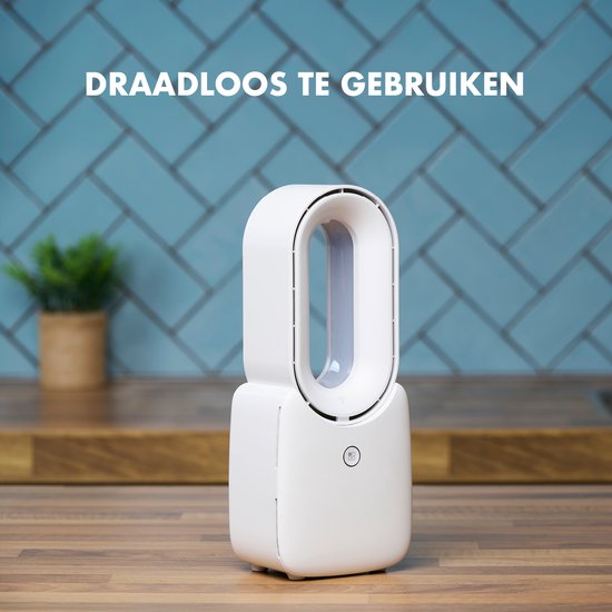 Lifetime Air ventilator - Bladeloos, stil, 3 snelheden, LED, USB-C, 5W ...