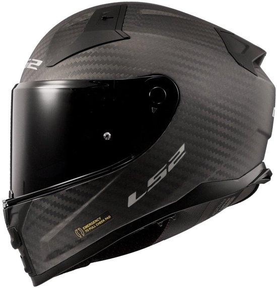 LS2 Helm Vector II Carbon FF811 mat zwart maat XS | bol