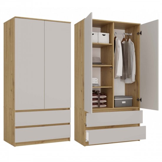 Armoire Malwa SS-90 OAK ARTISAN CACHEMIRE | bol