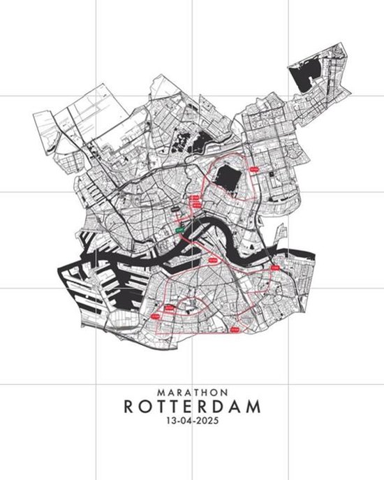 IXXI Marathon Rotterdam 2025, Kunst in Kaart - 80 x 100 cm - Gratis ...