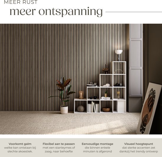 tectake® Set van 2 akoestische panelen Sonic Wall - Geluidsabsorberend ...