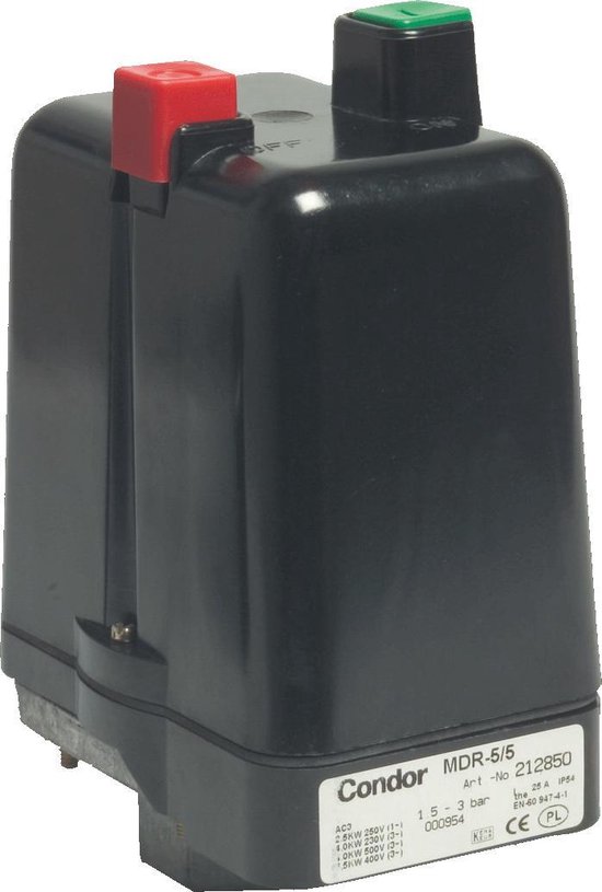 Condor MDR 5/5 + thermische beveiliging instelbaar 4,2 - 7 Amp | bol.com