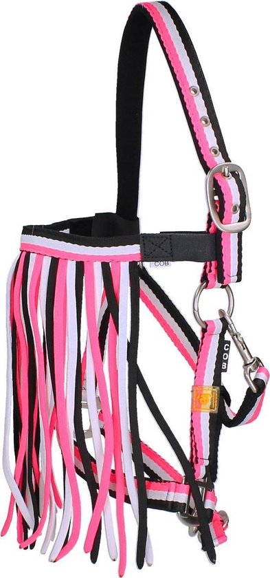 Epplejeck Halster Met Vliegenfrontriem Bright Roze - Roze - paard | bol.com