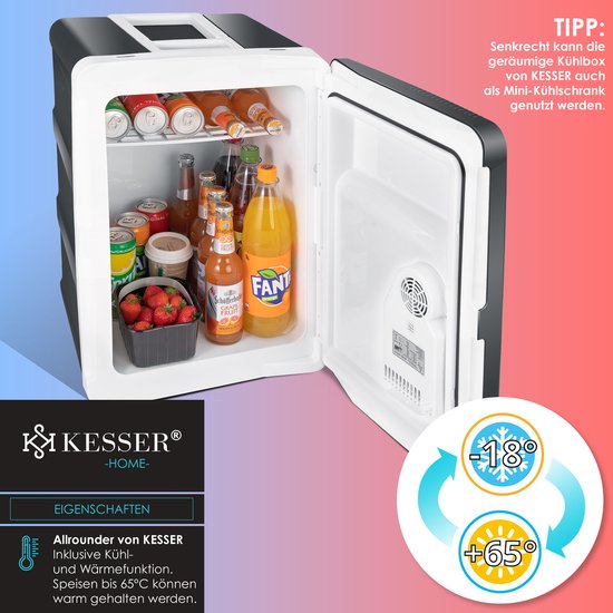 KESSER® 40L Thermo Elektrische Koelbox met wielen | voor warm houden en koelen |... | bol.com