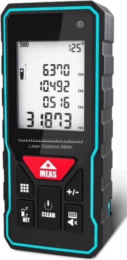 Arvona Afstandmeter Digitaal - Lasermeter - Meetapparatuur - 60 Meter ...
