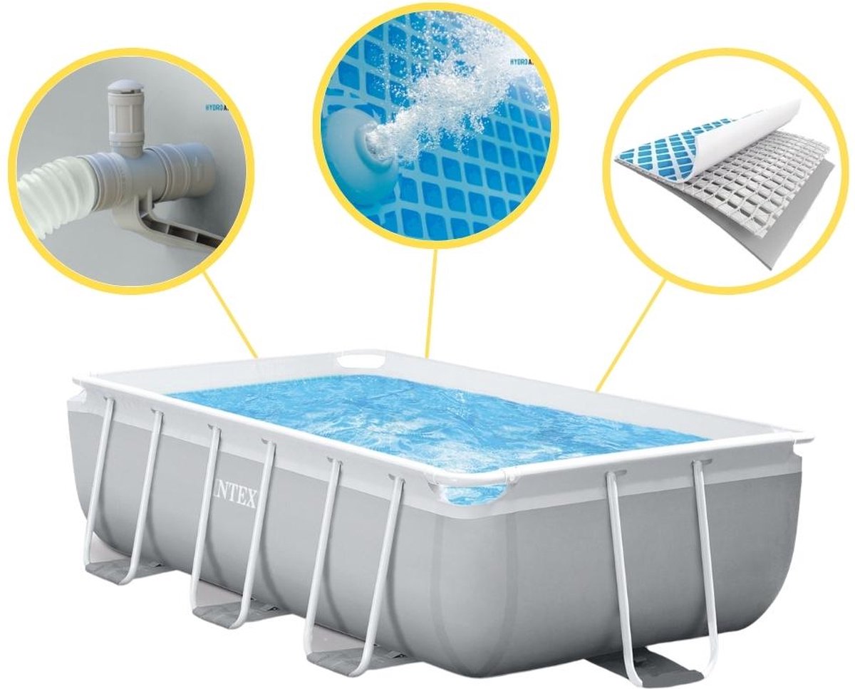 Intex Prism Frame Zwembad - Opzetzwembad - 400x200x100 cm - Inclusief ...