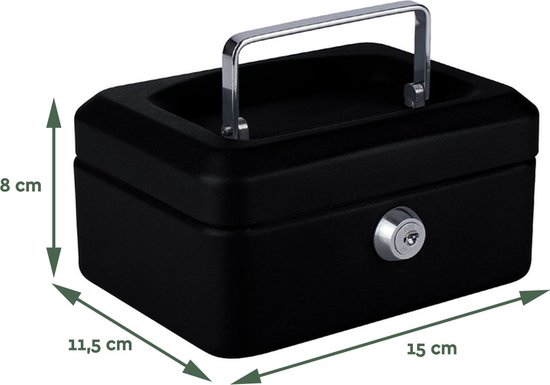 BRASQ Geldkist - Geldkluis met sleutel - Geld kluis met 6-vaks ...