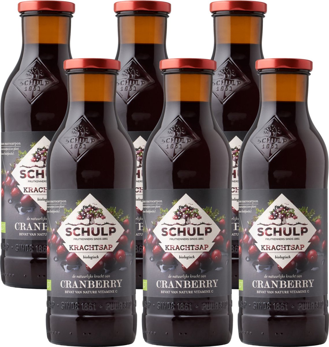 Schulp Krachtsap Cranberry puur bio (750ml) | bol