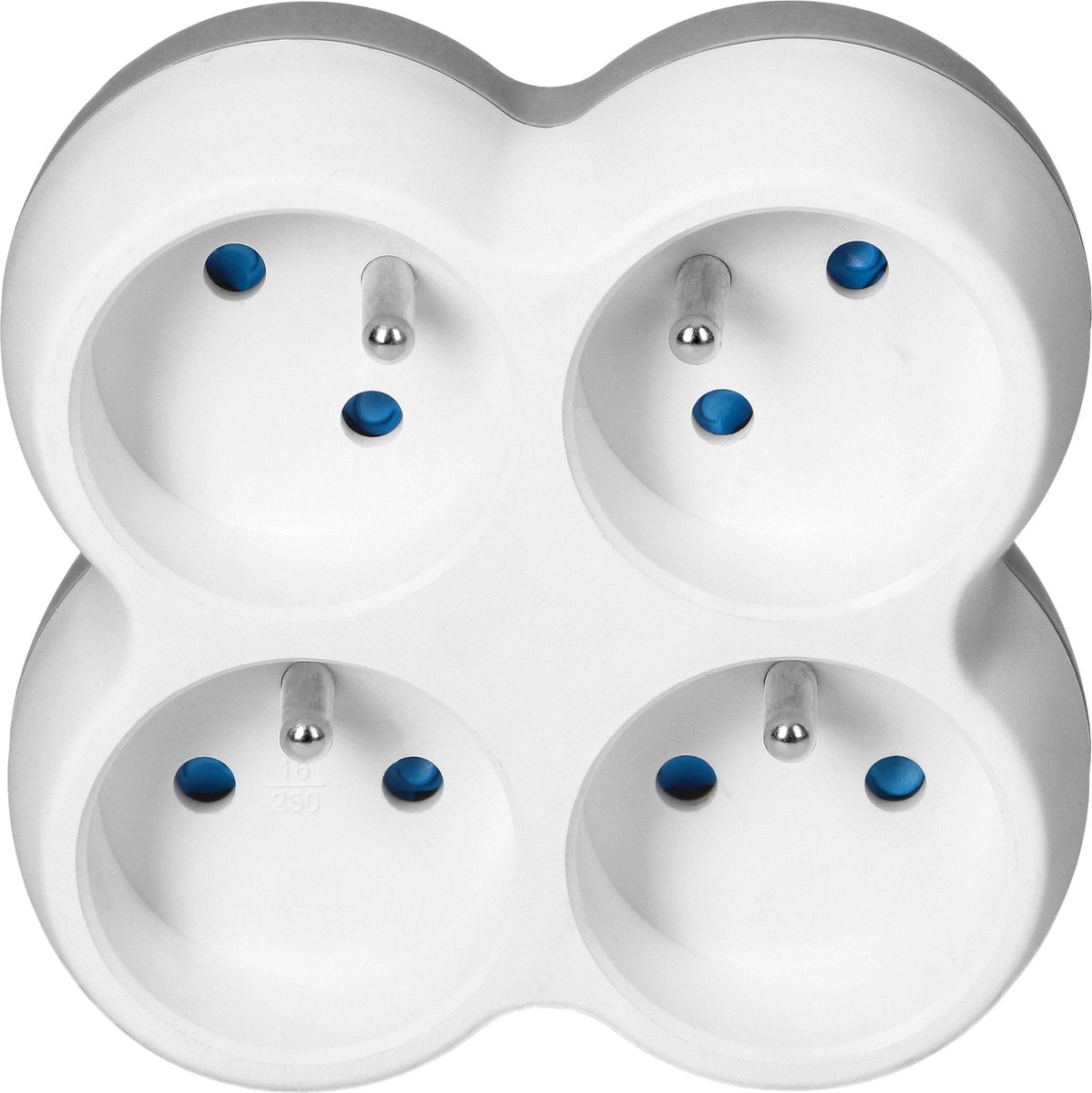 Stopcontact splitter - Verdeelstekker horizontaal - Verloopstekker 4x ...
