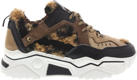 Dames Sneakers Dwrs Pluto Teddy Leopard Black/cogn Zwart - Maat 40 | bol
