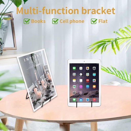 2 pièces fer présentoir 6 pouces noir métal signe support chevalet ...