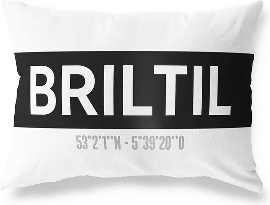 Tuinkussen BRILTIL - GRONINGEN met coördinaten - Buitenkussen ...