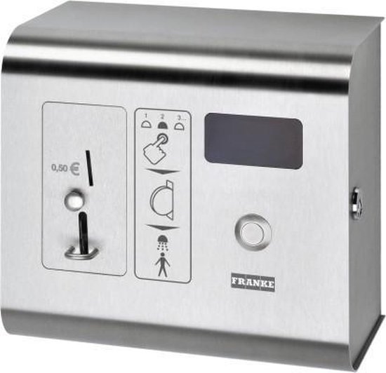 Coin-operated controller shower duration for one token is selectable ...