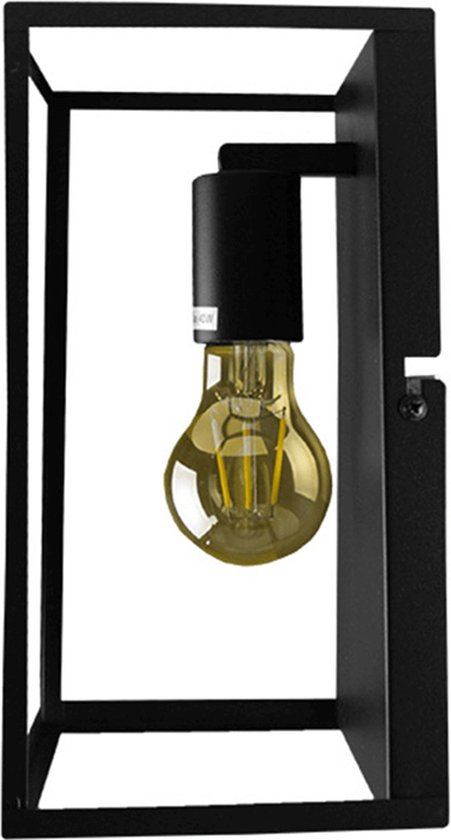 LEDUXA | Wandlamp | Industrieel | Matzwart | E27 | 2400K | Incl. lamp ...