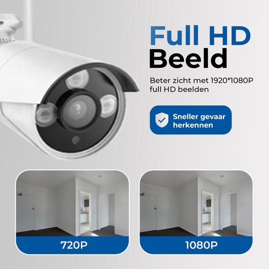 TecEye Compleet Camera Beveiliging Set met 8x Wifi IP Camera - Draadloos - + 3TB HDD -... | bol