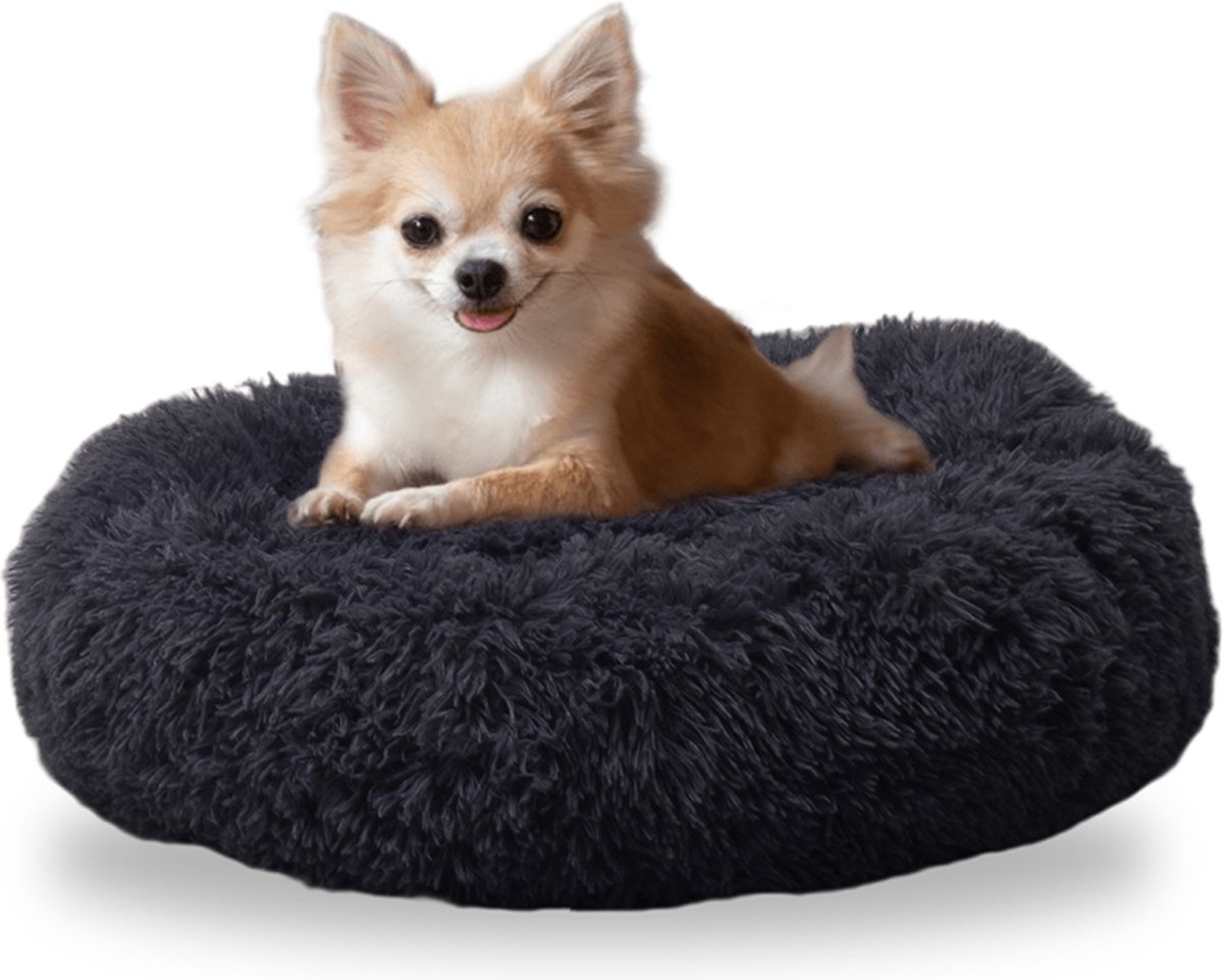 Luxe Donut Hondenmand Rond met Rits - Fluffy Hondenkussen - Kattenmand ...