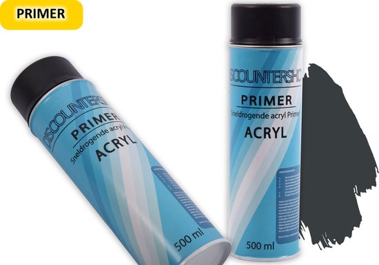 Set van 3 stuks - Professionele Acryl Spuitbus Primer Zwart 500 ML ...