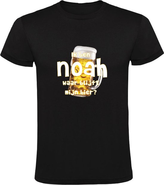 Ik ben Noah, waar blijft mijn bier Heren T-shirt - cafe - kroeg - feest ...