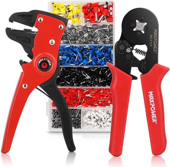 Ensemble d'outils de sertissage 2 pièces, pince à sertir, viroles, fil à cliquet,... | bol.com