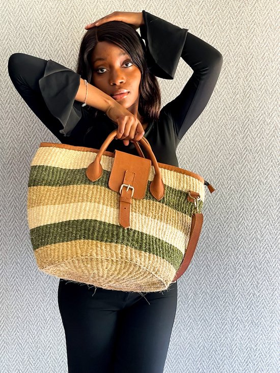 Brayocrafts Afrikaanse woven kiondo handtas | bol
