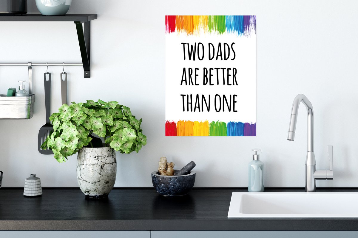 Poster Quotes - Two dads are better than one - Spreuken - Papa - 30x40 ...