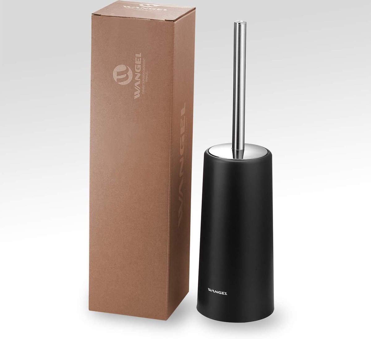 Wc-borstel en houder, staande wc-garnituur, wc-borstel met langere ...