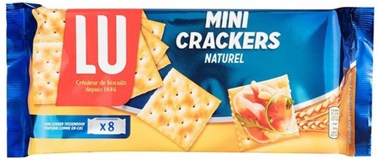 LU Mini Crackers Naturel - Doos 12 x 250g - 8 Pakjes - Crackers voor ...