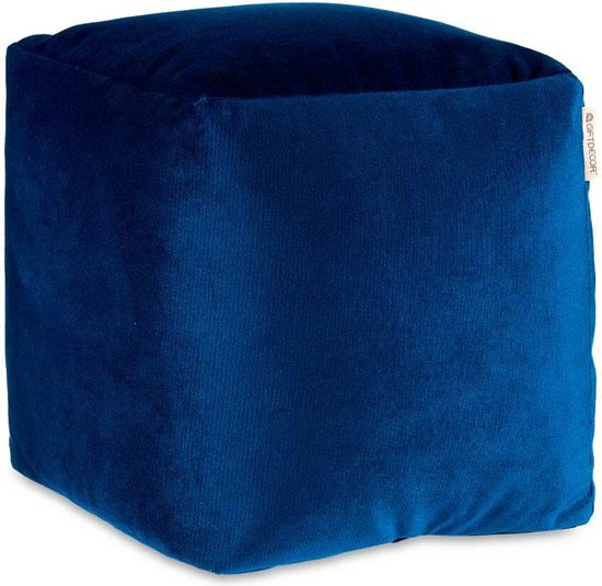 Poef Fluweel Blauw 30 x 30 x 30 cm (4 Stuks) | bol