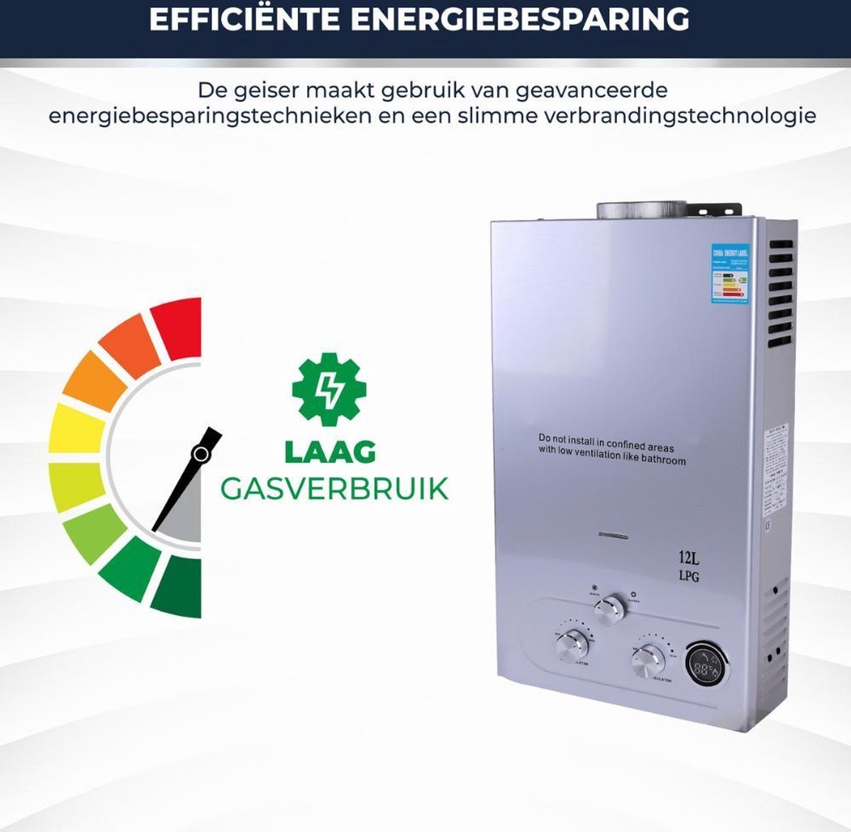 Dakta® Propaan - Boiler - LPG Geiser 16 liter per minuut - Ideaal Voor ...