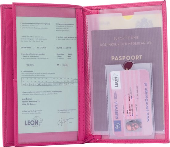 Autopapieren mapje - Hoesje - Portefeuille dames - Kentekenbewijs mapje ...