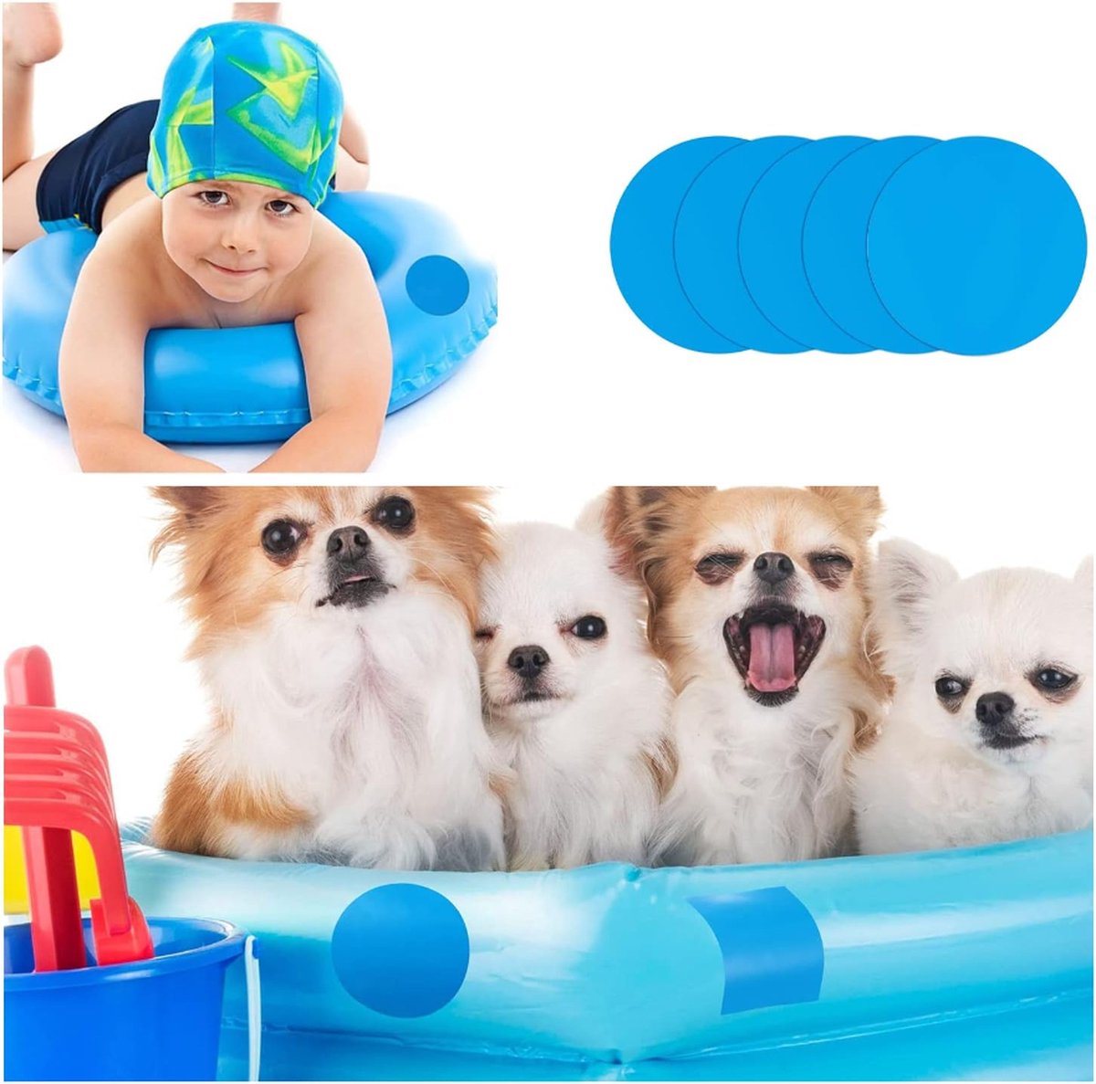 GlodiGoods® Waterdichte stickers 10-Delig voor zwembad - plakkers ...