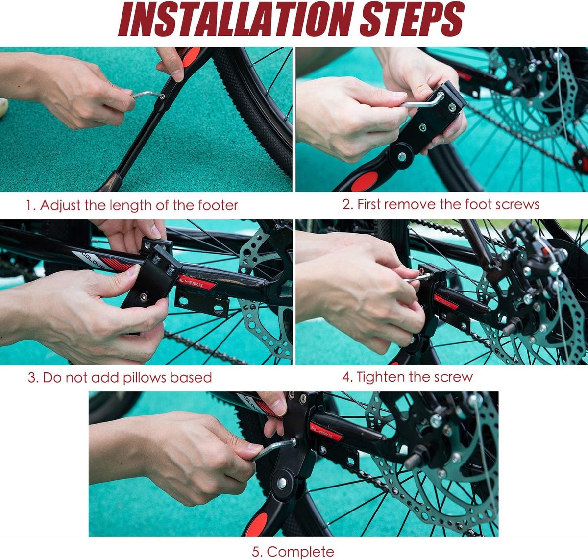 Mountainbike fietsstandaard, aluminium fietsframe, rubberen standaard ...