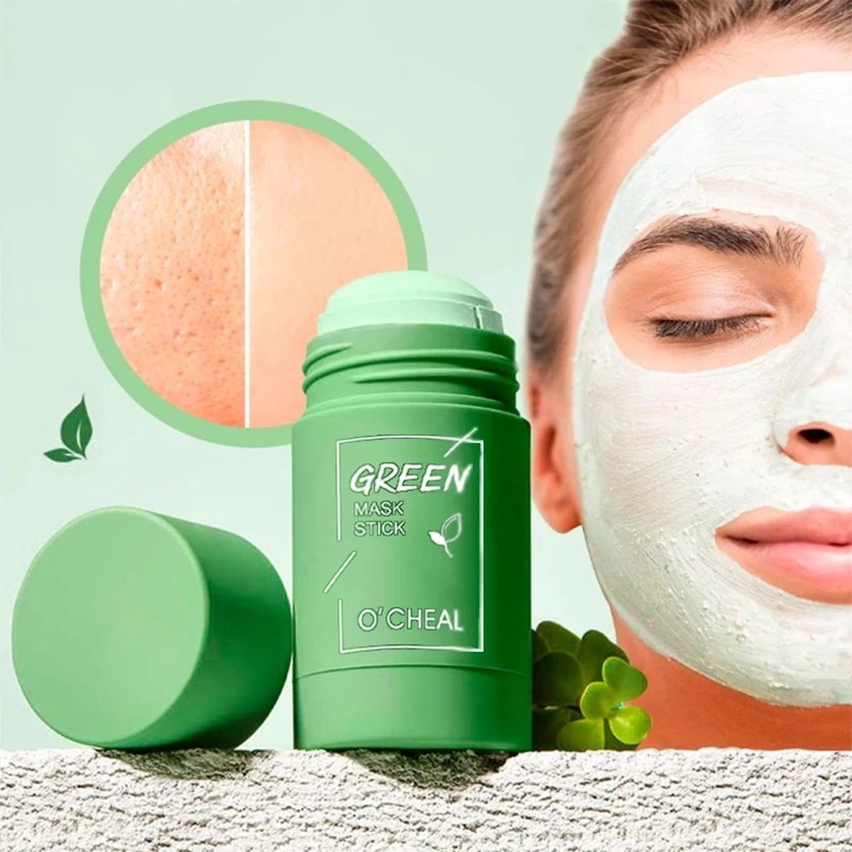 -Acne-Stift-Masker-Schoonheid-Beauty-Mask-O'çheal-GreenTea-Oil Solid ...