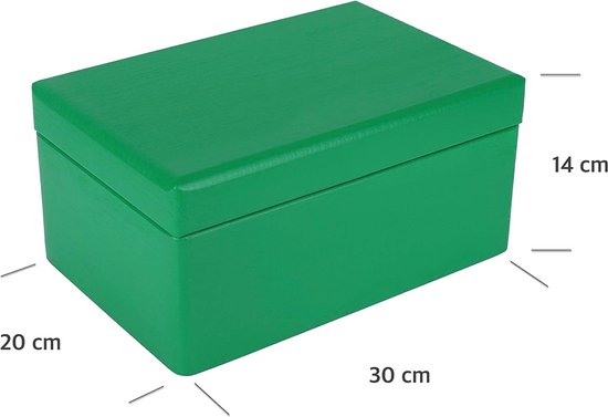 Creative Deco Grote Houten Doos Opbergdoos Groen | 30 x 20 x 14 cm ...