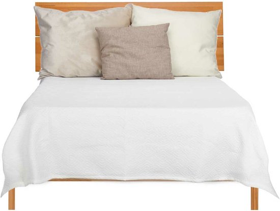 Sprei Geometrisch Wit (240 x 260 cm) | bol