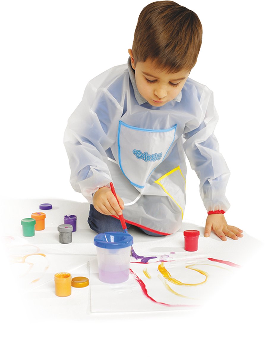 Colorino-Verfschort-Kinderschort 3 tot 6 jaar-Knutselschort-Waterdicht ...