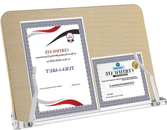 Houten Boekenstandaard - Verstelbare Hoeken - Papierklemmen ...