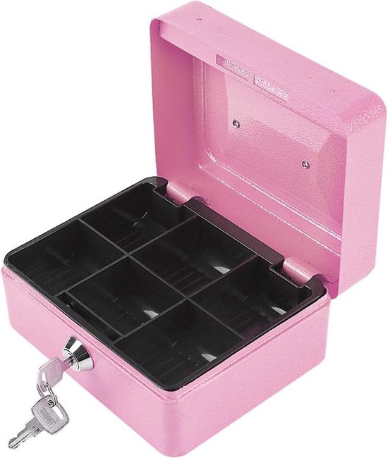 Stalen Cash Box Safe Lock Box - Veilig Drinkbaar - Geld Munt Security ...