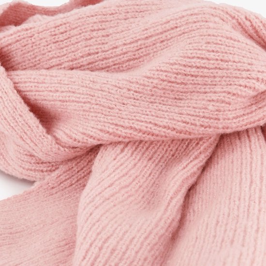 Écharpe côtelée femme rose | bol